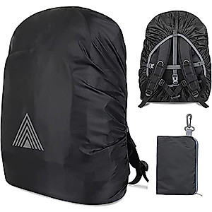 Waterproof Backpack Rain Cover(15-75L),Portable Anti Slip Rain Cover for Backpack,Cross Buckle Straps,Outdoor Anti-tear Backpack Raincover for Camping Hiking Biking Hunting Traveling (S(30-40L))