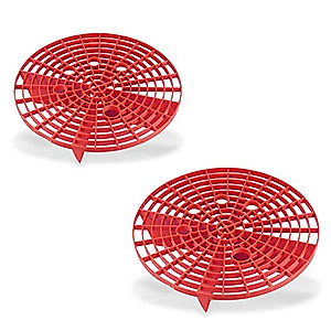 Amiss 2 Pack Car Wash Bucket, Automotive Wash Tool and Detail Kits, Scratch Prevention Bucket Tool, Car Interior Exterior Accessories, Fits 10.2 Inch - Red