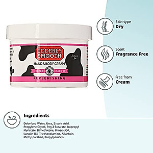 Udderly Smooth Extra Care Hand/Body Deep Moisturizing Cream with 20% Urea, Unscented, 8 Ounce