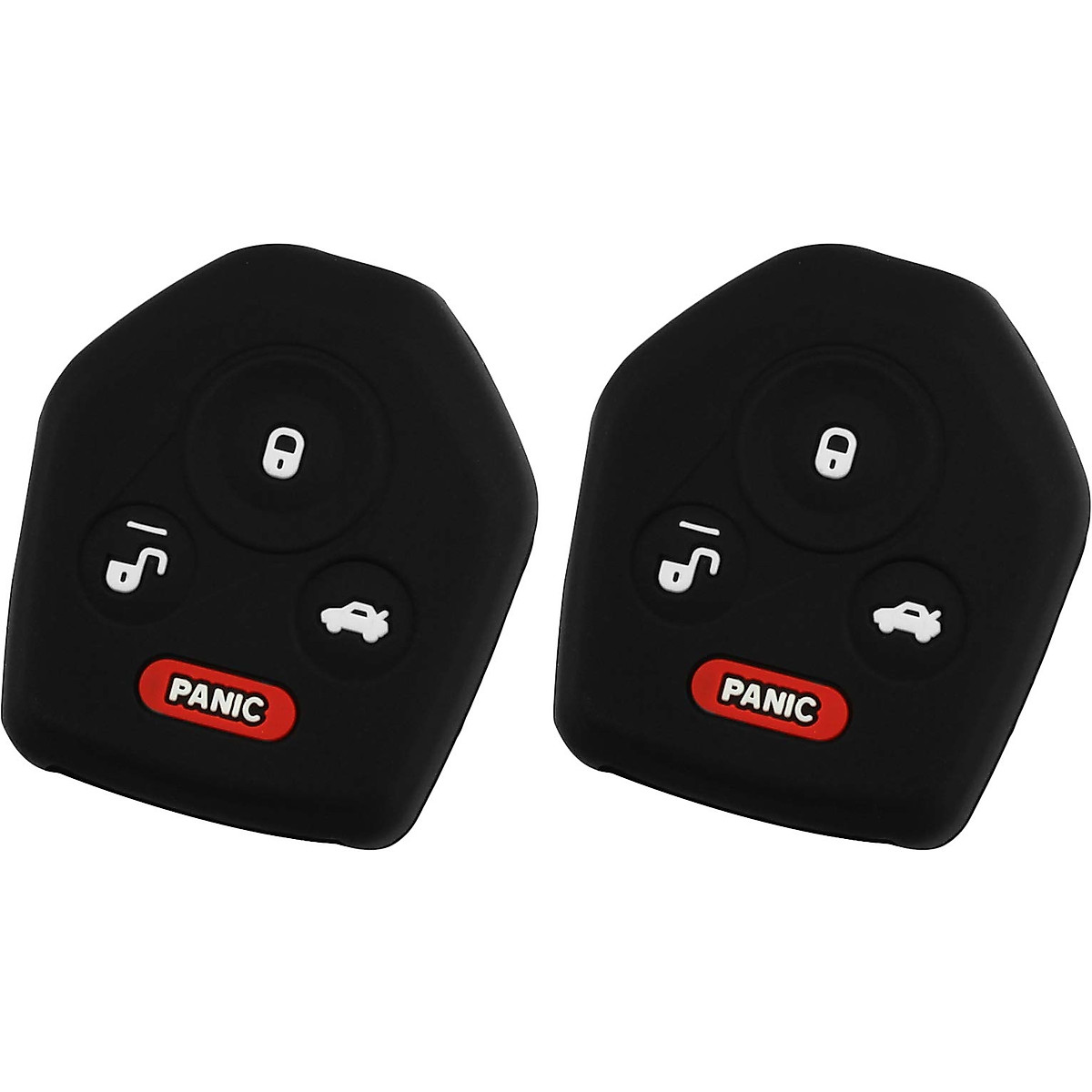 KeyGuardz Keyless Entry Remote Car Key Fob Outer Shell Cover Rubber Case For Subaru Forester Tribeca XV CrossTrek (Pack of 2)