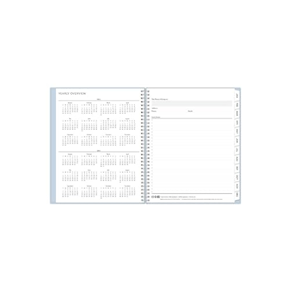 2024 Blue Sky 8.5-inch x 11-inch Weekly & Monthly Planner, Blue (143699)