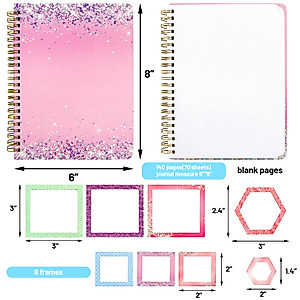 ceiba tree DIY Journal Kit Arts & Crafts Gifts for Teen Girls Ages 8-14 Journaling Scrapbooking Diary Supplies Scrapbook Kit Birthday Gift Ideas for 8, 9 Year Old Girls Kids Teens