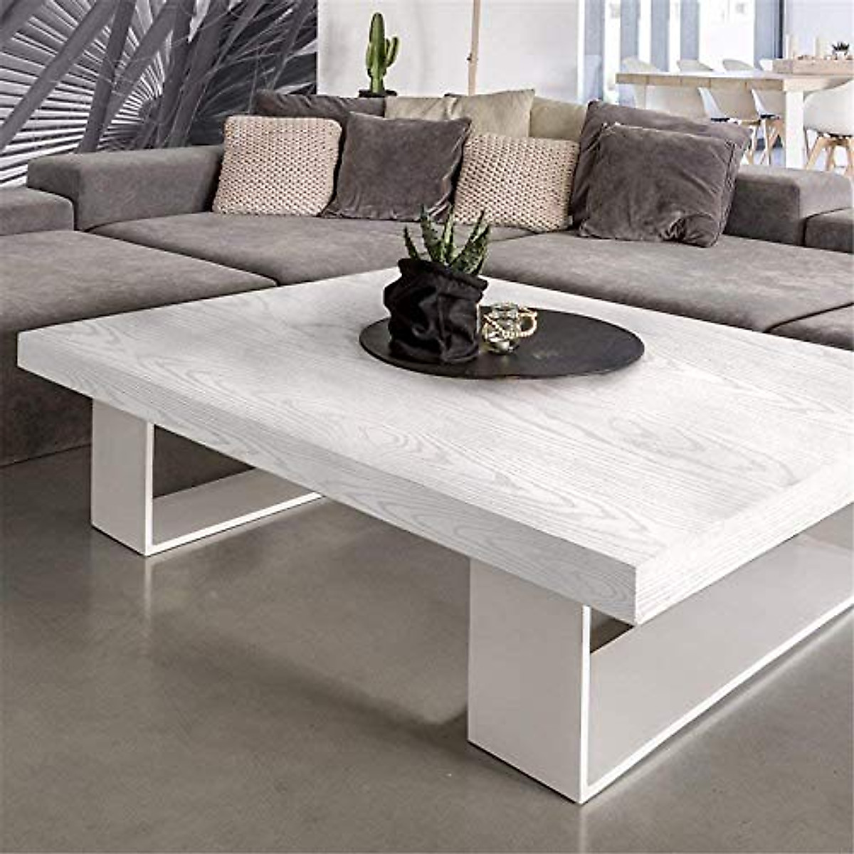 Yancorp Textured White Contact Paper Peel and Stick Wallpaper, White Wood Contact Paper for Cabinets,Pull and Stick Countertops Contact Paper for Countertops Shelf Liner