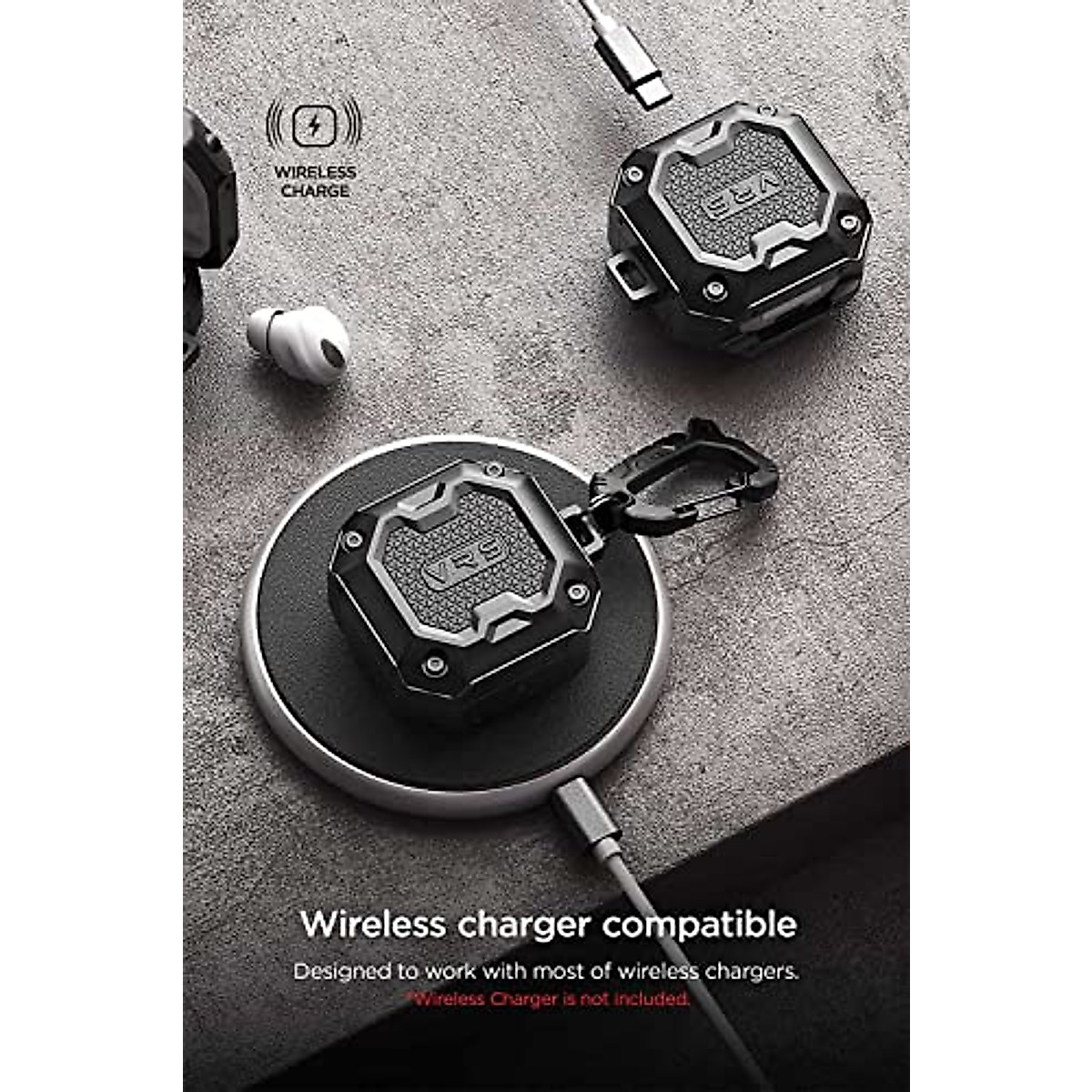 VRS Design Terra Guard Fit Buds Case for Galaxy Buds2 Pro (2022), Galaxy Buds 2 Case (2021), Galaxy Buds Pro Case (2021), Galaxy Buds Live Case (2020)