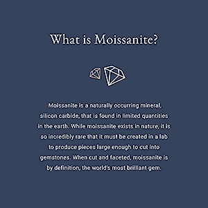 Charles & Colvard Created Moissanite 6.5mm Round Cut Engagement Ring for Women | 1.3 cttw DEW | Lab Grown | Solid 14K White Gold with Rhodium | Size 6