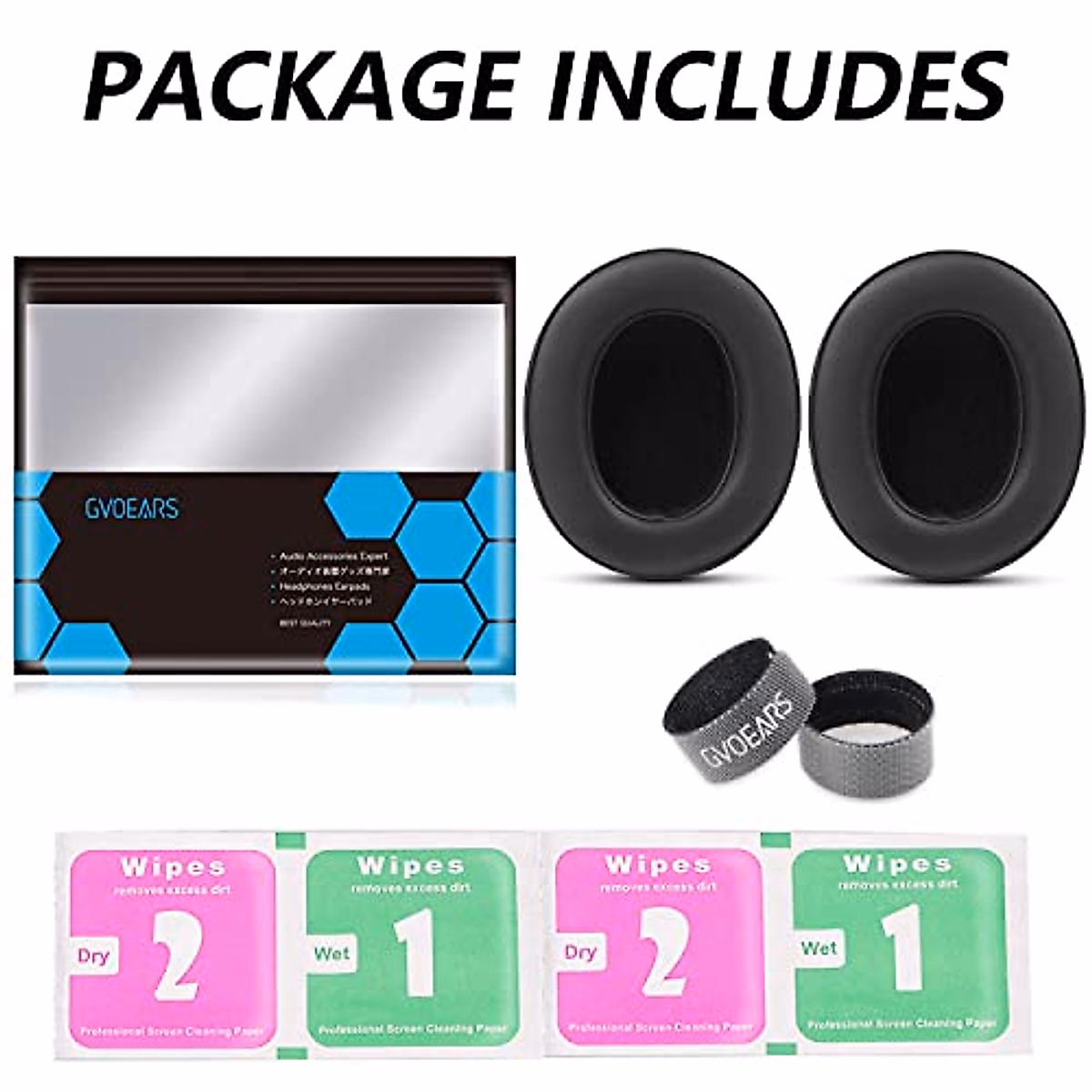 Gvoears Replacement Ear Pads for Skullcandy Crusher Wireless, Crusher ANC/EVO, Hesh ANC/EVO, Hesh 3 Wireless Headphones, Earpads Also Fit for Skullcandy Venue Wireless ANC Headphone, Durable Leather