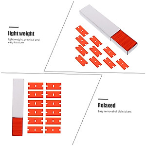 Cabilock 100pcs Scraper Blade Remover Scraper Shovel Blades Spatula Plastic Window Spatula Plastic Cleaning Scraper Sticker Remove Scraper Window Spatula Blades Sticker Removal Scraper