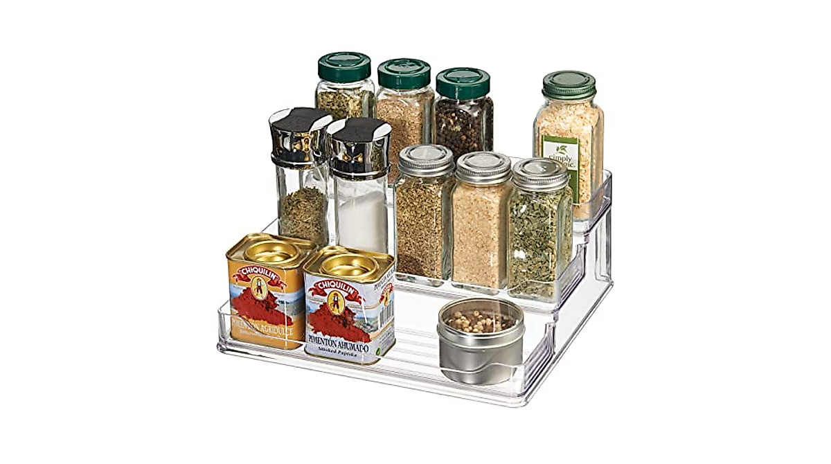 mDesign 3-Tier Spice Rack Holder - Maximize Your Space