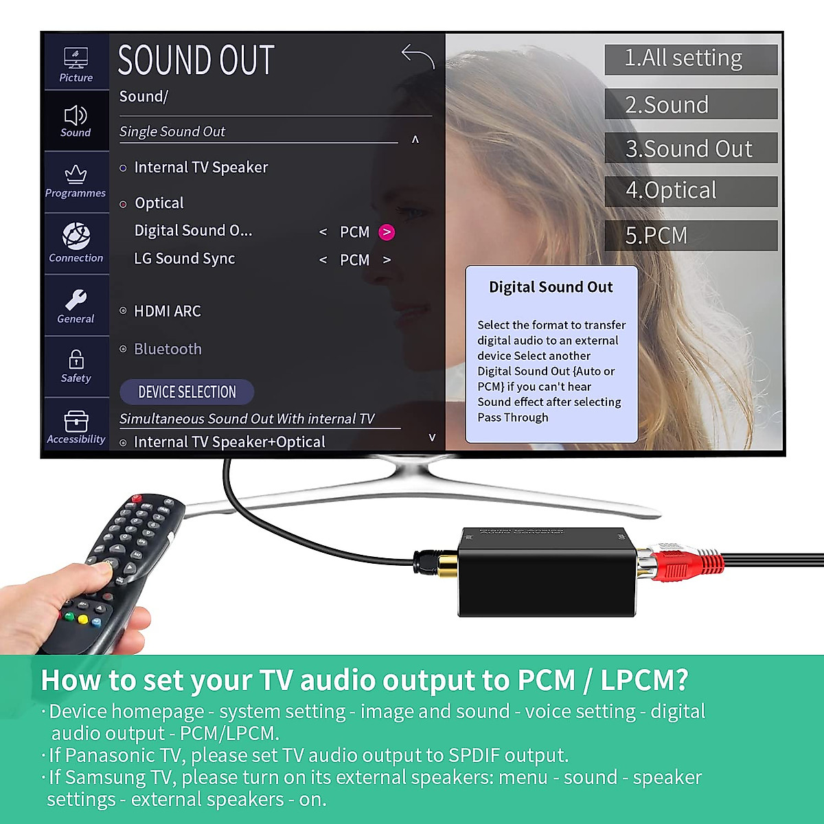 Giveet Digital to Analog Audio Converter, DAC Digital SPDIF Optical (Toslink) to Analog L/R RCA & 3.5mm AUX Stereo Audio Adapter with Optical Cable for TV Box DVD PS3/PS4 Xbox Amp Home Cinema