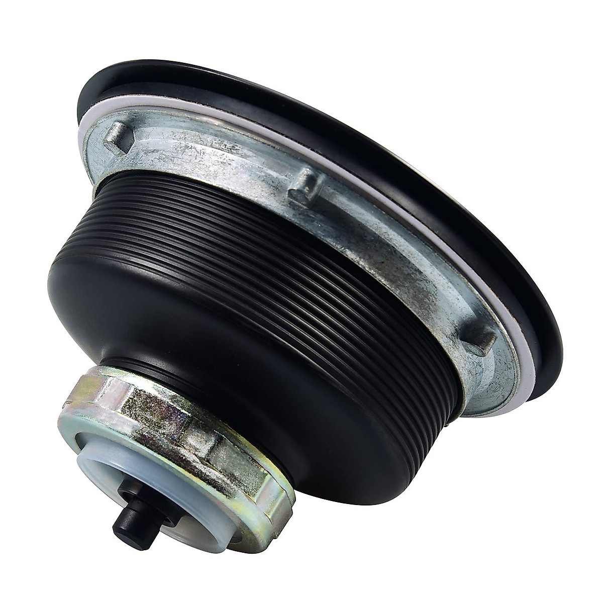 KONE Black Kitchen Sink Drain Matte Black Sink Strainer 3-1/2 Inch Drain Assembly Kit Replacement for Universal 3.5 Inch Kitchen Sink, All Stainless Steel Body with Strainer Basket and Drain Stopper