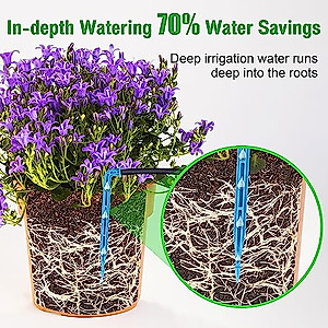 Solar Drip Irrigation Kit System with 12 Timer Modes & Anti-Siphoning Device, NVRGIUP Solar Powered Indoor Outdoor Automatic Plant Waterer Built-in 2200 mAh Battery & Enlarged Solar Panel Vacation Auto Garden Watering System for 20-30 Potted Plants in Gre