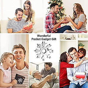Stocking Stuffers Gifts for Men, KEEDAS 18-in-1 Snowflake Multi Tool Bottle Opener/Flat Phillips Screwdriver Kit/Wrench, Cool Gadgets for Men, Gifts for Dad on Fathers Day, Unique Christmas Gifts