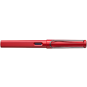 Lamy safari Fountain Pen - Elegant Design Cool Pens, Best Pens For Smooth Writing, Journaling, and Calligraphy - Red Broad Point Pen