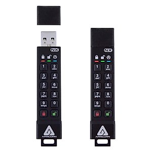 Apricorn 128GB 256-Bit AES XTS Hardware Encrypted Secure USB 3.0 Memory Key (ASK3-NX-128GB)