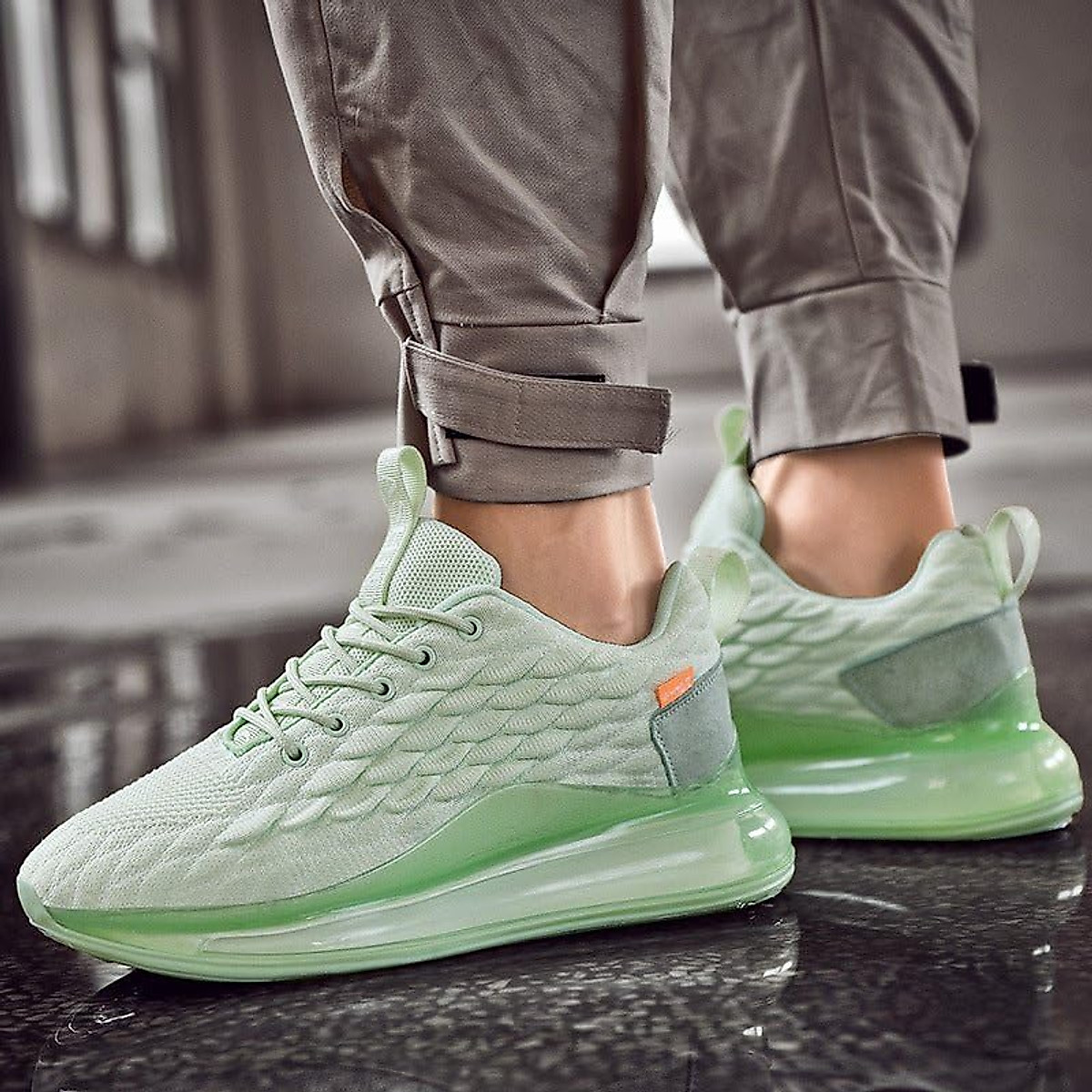 Air Cushion 720 Sneakers Fish Scale Tide (Green,41)