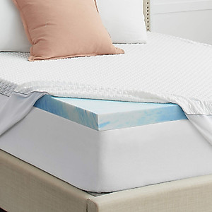 Sealy 3" SealyChill Gel Memory Foam Mattress Topper, King, White