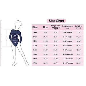 DAXIANG Gymnastics Leotards for Girls, Long Sleeve Leotard for Girls Gymnastics Outfit Black Shorts Dance Unitard Biketards