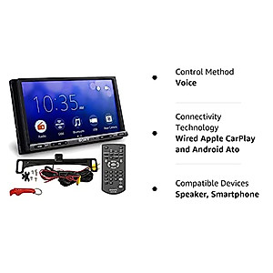 Sony XAV-AX3200 Car Stereo Safe Driver's Bundle w/ ACAM4 Backup Camera. Apple CarPlay & Android Auto 6.95" 2-DIN Head Unit, SiriusXM Ready Multimedia Receiver, Bluetooth Hands-Free Calling & Streaming