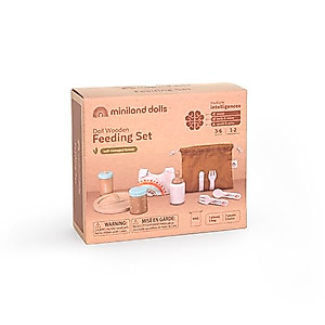 Miniland Doll Wooden Feeding Set - Quality, ECO, Imaginative