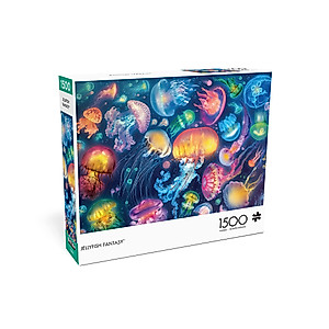 Buffalo Games - Eduard - Jellyfish Fantasy - 1500 Piece Jigsaw Puzzle for Adults Challenging Puzzle Perfect for Game Nights - Finished Puzzle Size is 38.50 x 26.50
