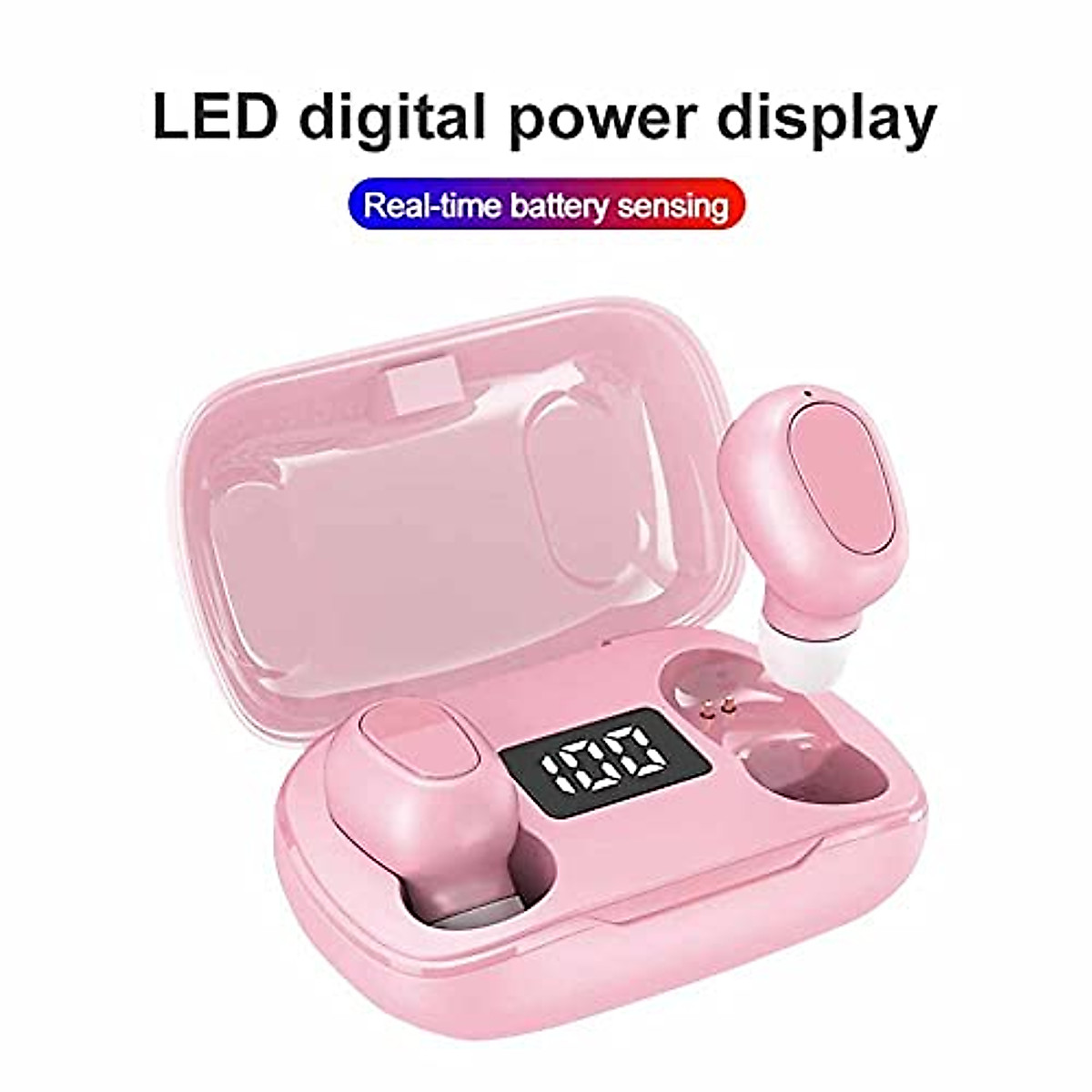 Bluetooth 5.0 Headset True Wireless Stereo Earphones Mini Sports in-Ear Headphones with Microphone