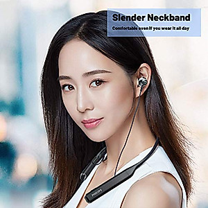 PHILIPS Bluetooth Neckband Headphones, Wireless Earbuds IPX5 Waterproof Sport Earphones, Lightweight, Deep Bass with 14 Hour Playtime