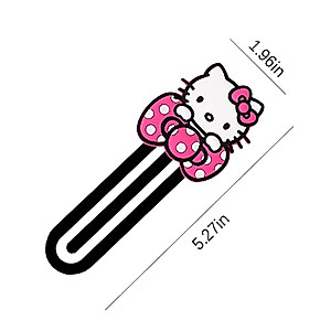 XBY 2 Pack Cat Bookmarks for Kids 3D Non-Slip Bookmark and Page Holder Unique Gift Idea Anime PVC Book Marker Reading Accessories 100th Day of School Gift,Girls,Book Lovers,Students