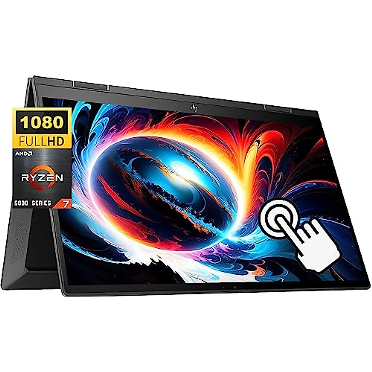 HP 2023 Newest Envy x360 Touchscreen 2-in-1 Laptop, 15.6 Inch Touch Display, AMD Ryzen 7 5825U Processor, AMD Radeon Graphics, 16GB RAM, 512GB SSD, Finger Print Reader, Bluetooth, Wi-Fi, Win 11 Home