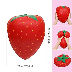 Anboor Jumbo Squishys Toy, 7.9" Squishies Strawberry Giant Soft Fruit Toys Stress Relief Kid Adults Party Collection