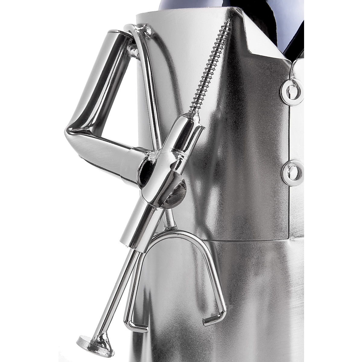 BRUBAKER Wine Bottle Holder Female Doctor - Metal Sculpture Bottle Stand - 7.9 inches - Wine Gift for Patients Female Specialist Medical Students for Study - with Greeting Card