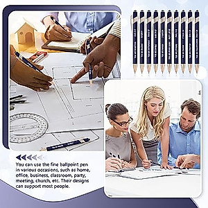 Ctosree 10 Pcs Inspirational Pens Motivational Ballpoint Pens with Stylus Tip Funny Ink Pens Metal Office Appreciation Gifts for Employee Coworkers Office Supplies, 10 Styles (Dark Blue)