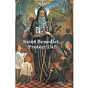 KBNSUIAN Stainless Steel Christian St. Benedict Prayer Bracelet for Protection, The Patron Saint Benedict Christ Lord Amulet Cuff Bangle Wristband Religious Talisman Jewelry for Men Women,Silver