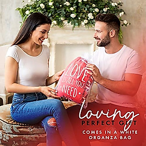 EasyFluffy I Love You Blanket - Girlfriend Gifts for Girlfriends and Boyfriends - Inspirational Blankets for Women - Couples Blanket - Love Gifts - Hug Blanket, Throw 50” x 60” (Red)