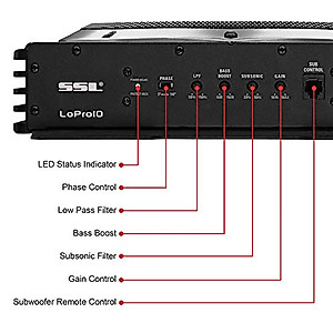 Sound Storm Laboratories LOPRO10 10 Inch Powered Under Seat Car Audio Subwoofer - 1200 Watts Max, Built-in Amplifier, Low Profile, Remote Subwoofer Control, for Truck, Boxes and Enclosures