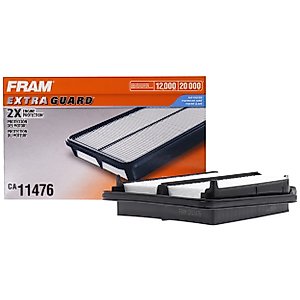 FRAM Extra Guard CA11476 Replacement Engine Air Filter for Select Honda Accord and Acura TLX (2.4L) Models, Provides Up to 12 Months or 12,000 Miles Filter Protection