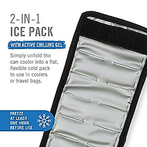 Flexible Freezable Gel and Ice Pack for Regular 12 oz Cans, Set of 3