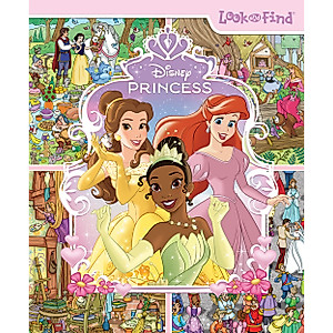 Disney Princess Cinderella, Tangled, Aladdin and More!- Look and Find Activity Book - PI Kids