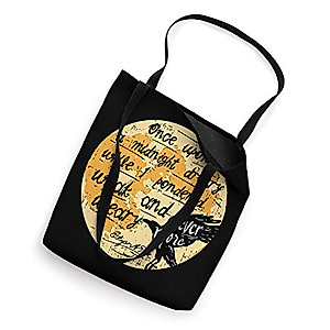 Once Upon A Midnight Edgar Allan Poe Raven Quote Nevermore Tote Bag