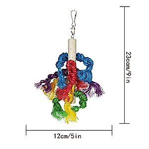 通用 3 Pieces Bird Parrot Toys, Bird Toys Parrot chew Toys, Climbing Toys, Bird Toys for Small Parrots, Cockatoos, Finches, Budgies, Lovebirds.