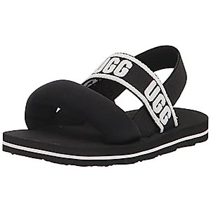 UGG Kids K Zuma Sling Sandal, Black, 7 US Unisex Toddler