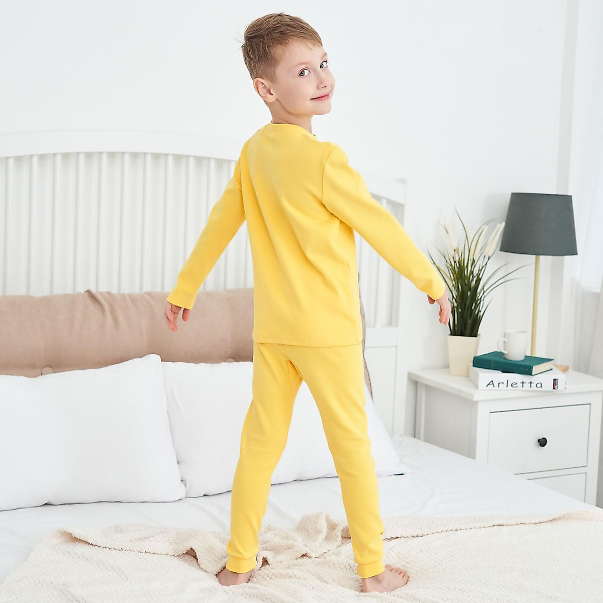 Enfants Chéris Toddler Thermals Underwear for Boys Yellow 4T