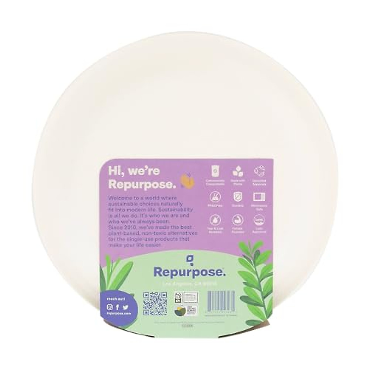 Repurpose, 9" Eco-Dinner Plates, 20 Count
