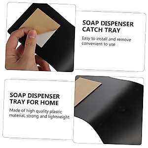 NOLITOY 4 Pcs Water Tray Bathroom Drip Tray Bark Hand Dispenser Foam Hand Soap Dispenser Electric Foam Soap Dispenser Catch All Soap Dispenser Trays Wall Dispensing Tray Household Plastic