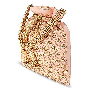 Aheli Indian Potli Bags for Women Evening Bag Clutch Ethnic Bride Purse with Drawstring