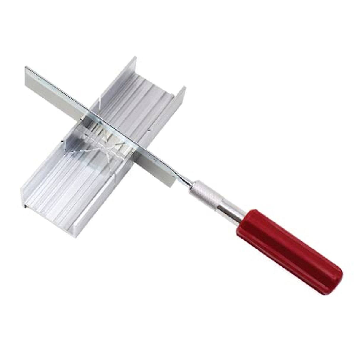 Excel Blades Metal Mitre Box Set with Heavy Duty K5 Handle and Razor Pull Saw Blade, Small Mitre Box and Saw with 2 Cutting Angles for Wood and Soft Metal