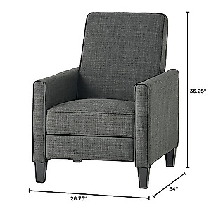 Great Deal Furniture Lucas Grey Recliner Club Chair