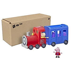 Peppa Pig Peppa’s Adventures Miss Rabbit’s Train 2-Part Detachable Vehicle Preschool Toy: 2 Figures, Rolling Wheels, for Ages 3 and Up