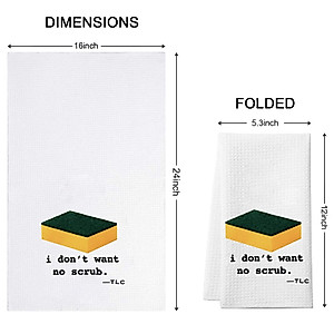 Funny Tea Towel I Don't Want No Scrub Housewarming Gift Kitchen Decor Dish Towel Kitchen Towels (Want no Scrub)