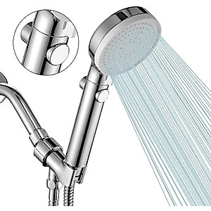 DOILIESE Shower Head with Handheld Shower Head with ON/Off Switch, 3-Modes High Pressure Shower Head with Hose,Chrome Finish