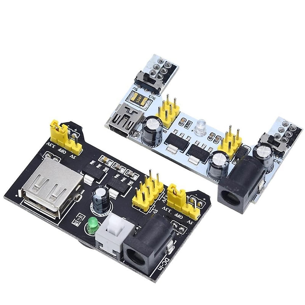 HIFASI Mb-102 Breadboard Power Supply Module /mb102 White Breadboard Dedicated Power Module 2-Way 3.3V 5V MB-102 Solderless Bread Board (Color : MB102 Black)